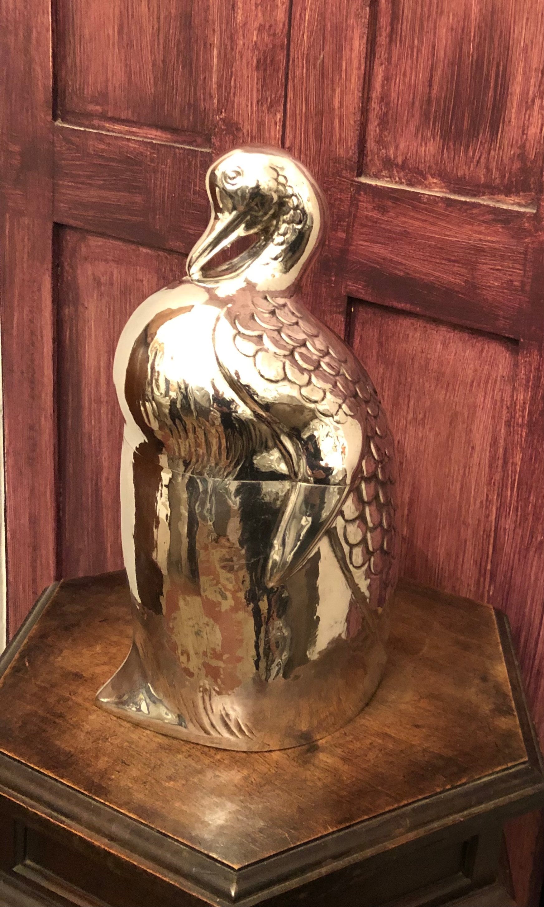 Penguin Ice Bucket Silver Plated Ice Bucket Vintage Barman - Etsy