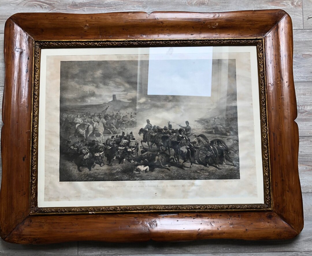 Antique 1800 Frame With Napoleon Lithograph Antiques Furniture - Etsy