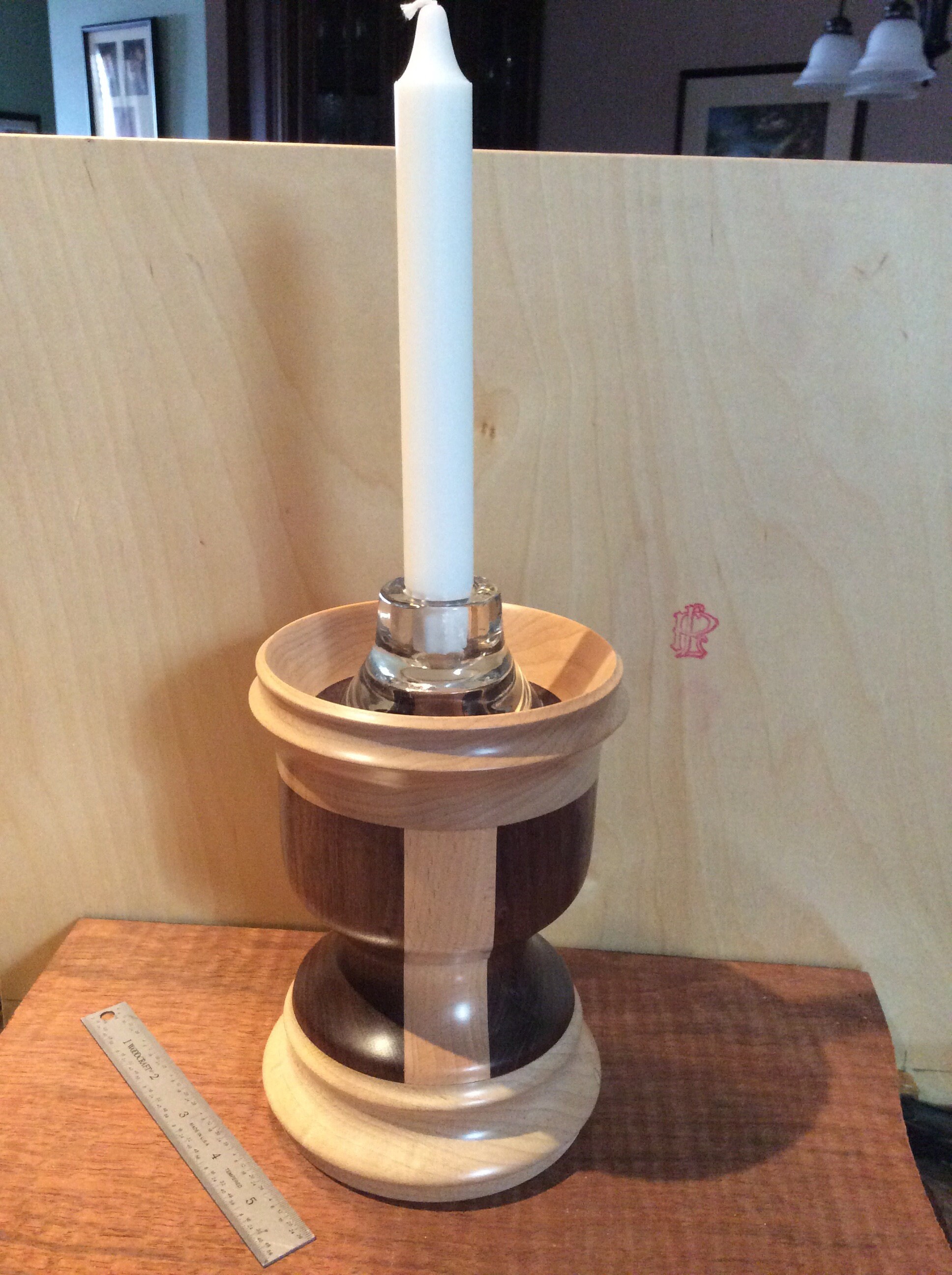 Candlestick With Glass Insert - Etsy