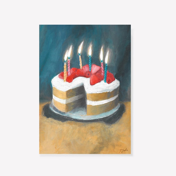 Acrylic Paint Birthday Card - Etsy