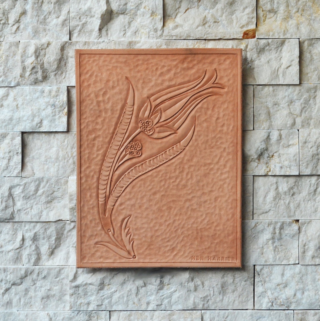 Custom Leather Hand Carved and Embossed Picture, Personalizable Genuine ...