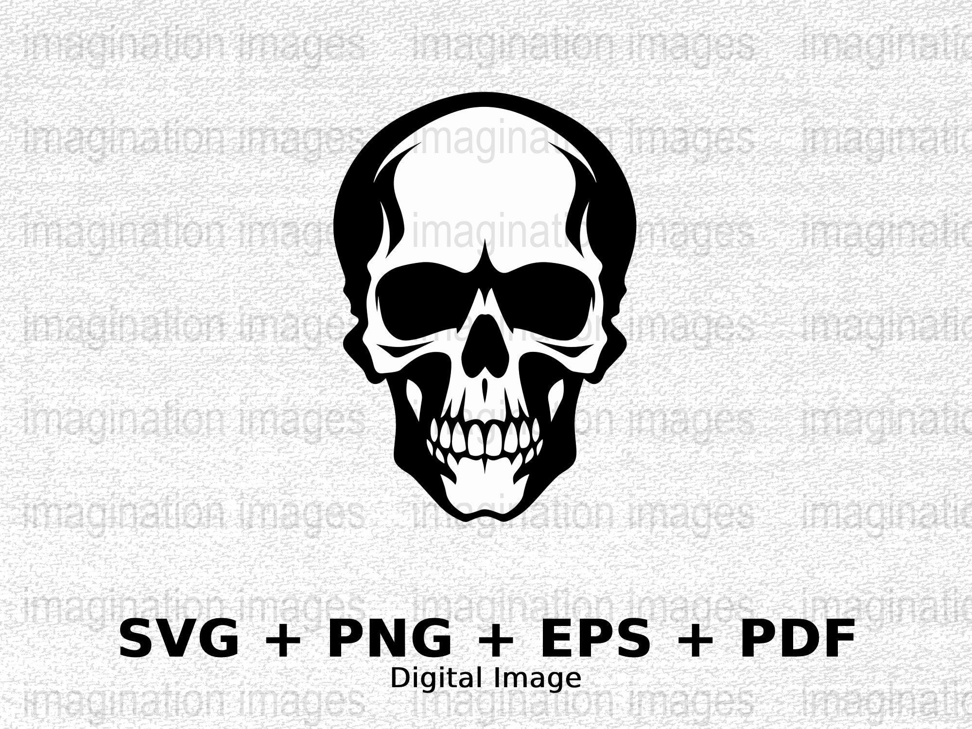 Skull Silhouette Image Commercial Use Vector Graphics for - Etsy