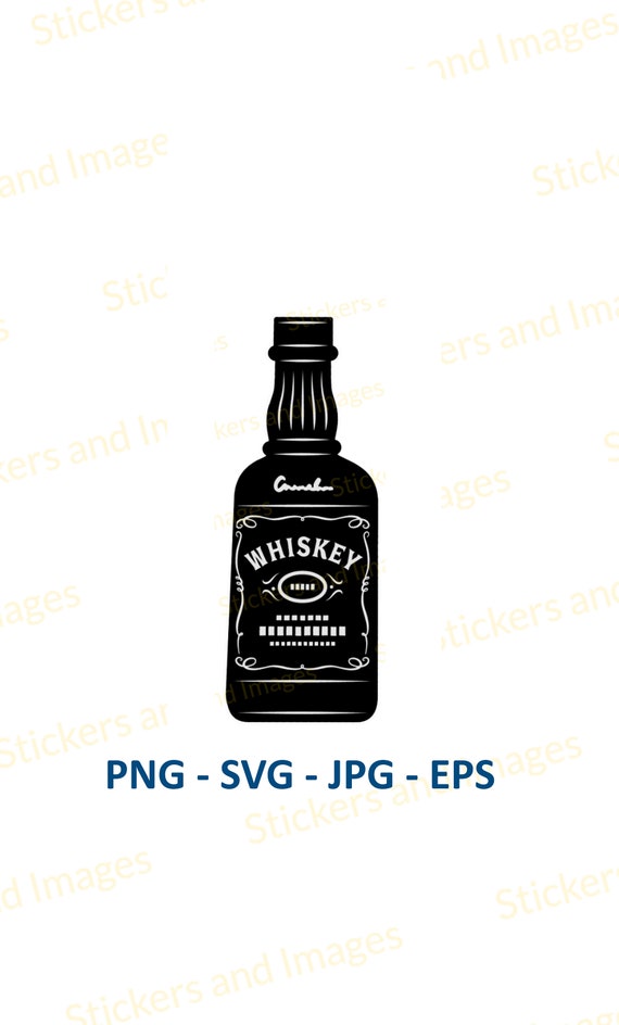Whiskey Bottle Instant Download Digital File SVG PNG | Etsy Canada