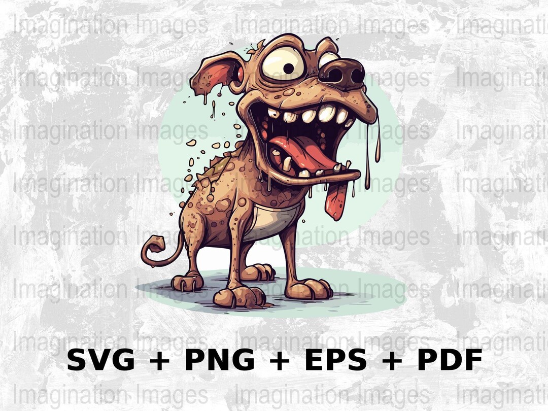 Cartoon Zombie Dog Image | Png Svg Pdf Eps, Commercial Use Vector ...