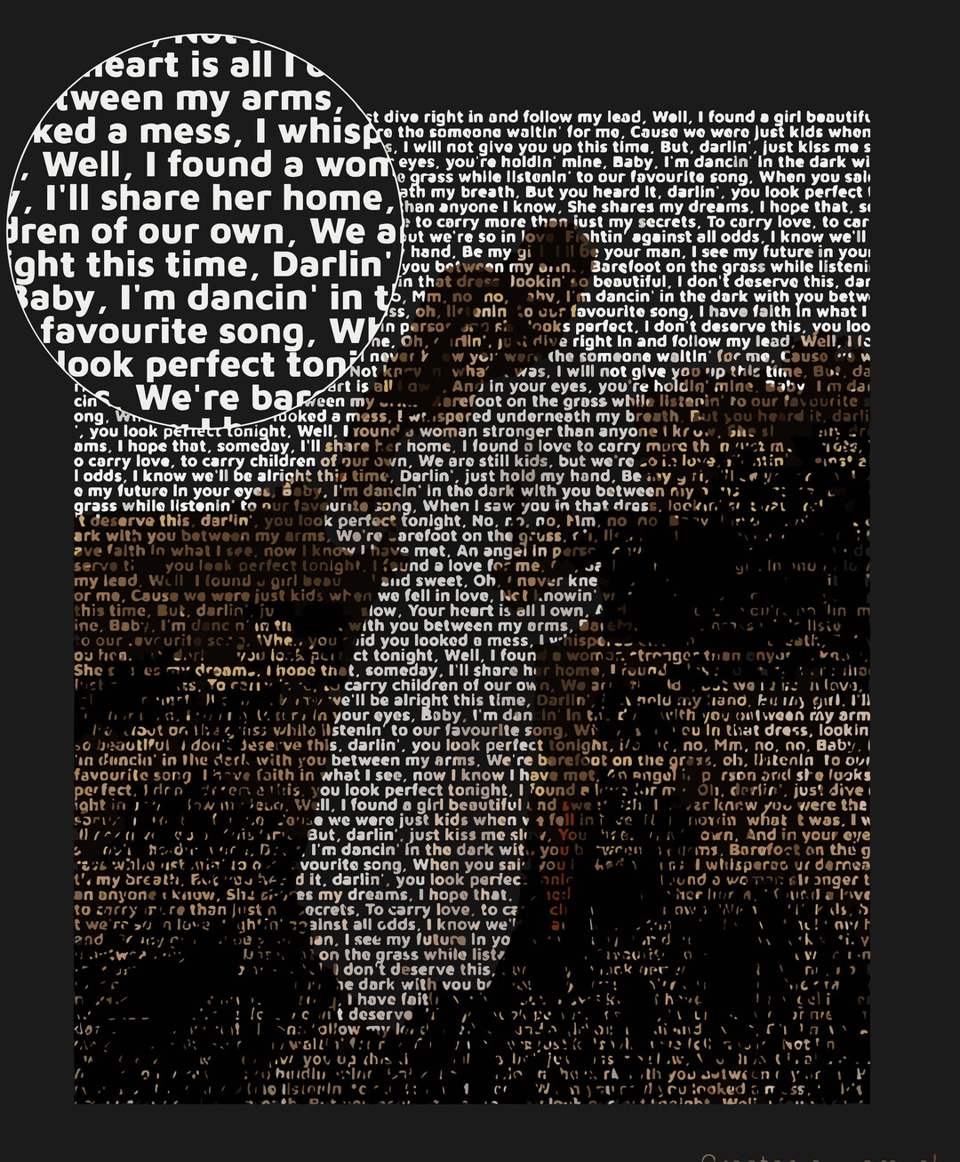 Favorite Song Lyrics on Photo Wall Art, Perfect Personal Custom Gift ...