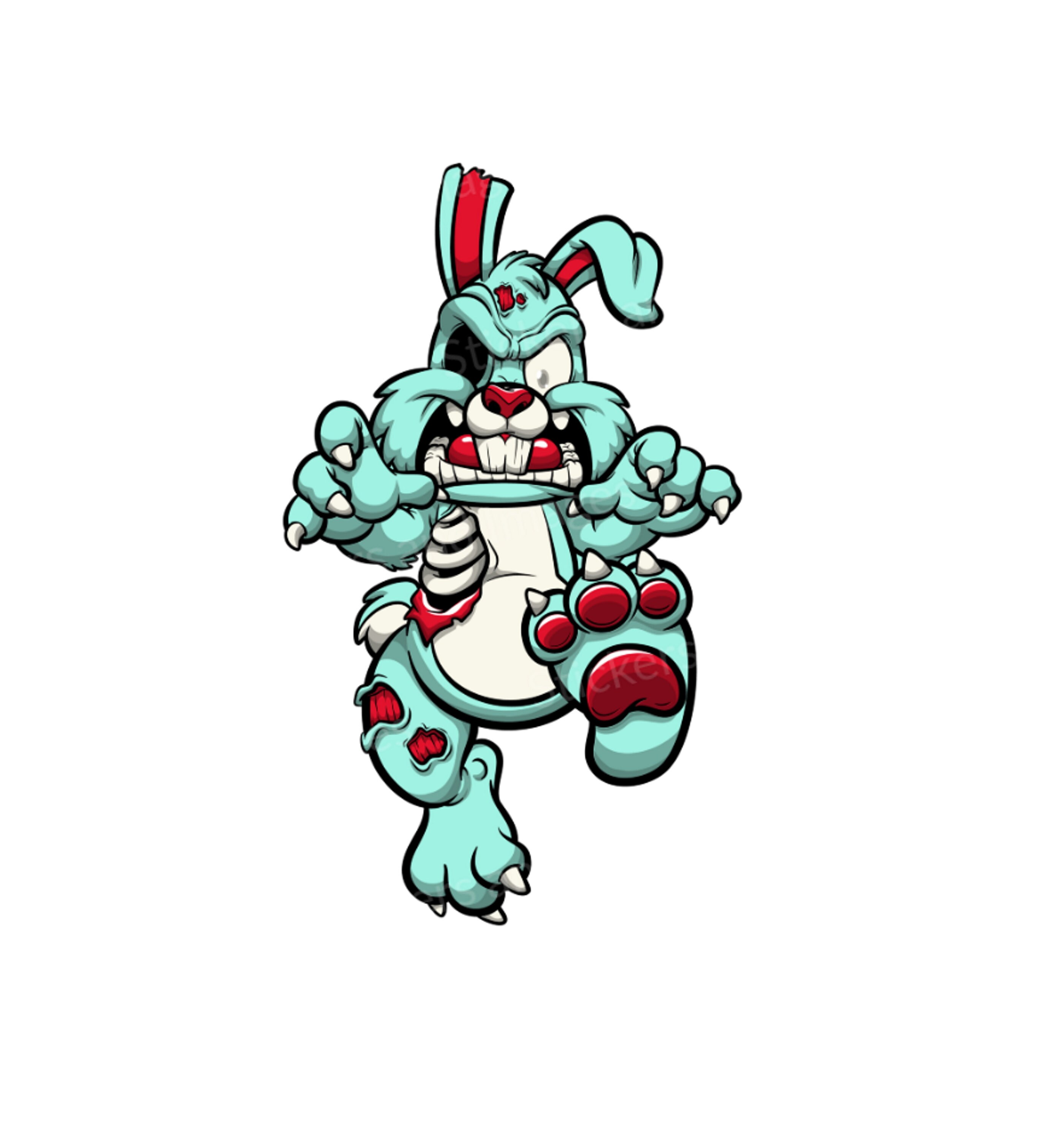 Digital Art & Collectibles Digital File Zombie Rabbit Instant Download ...