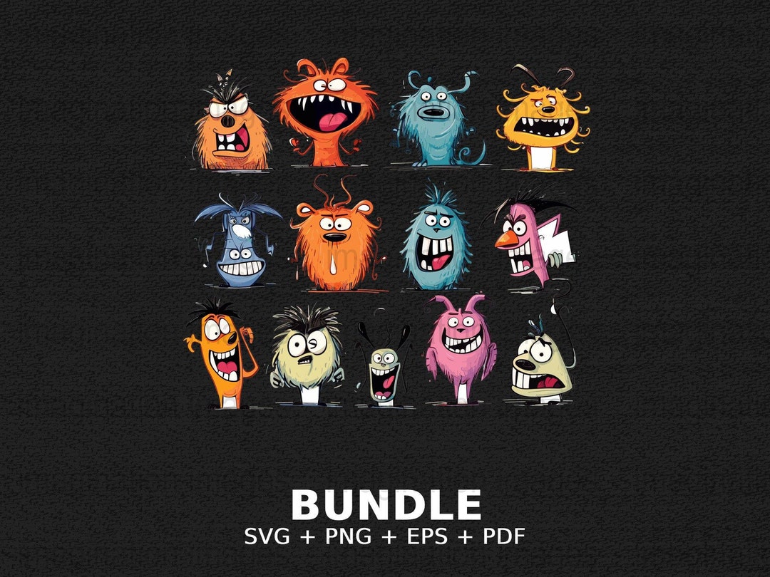 Cartoon Bundle 7 Image | Png Svg Pdf Eps, Commercial Use Vector ...