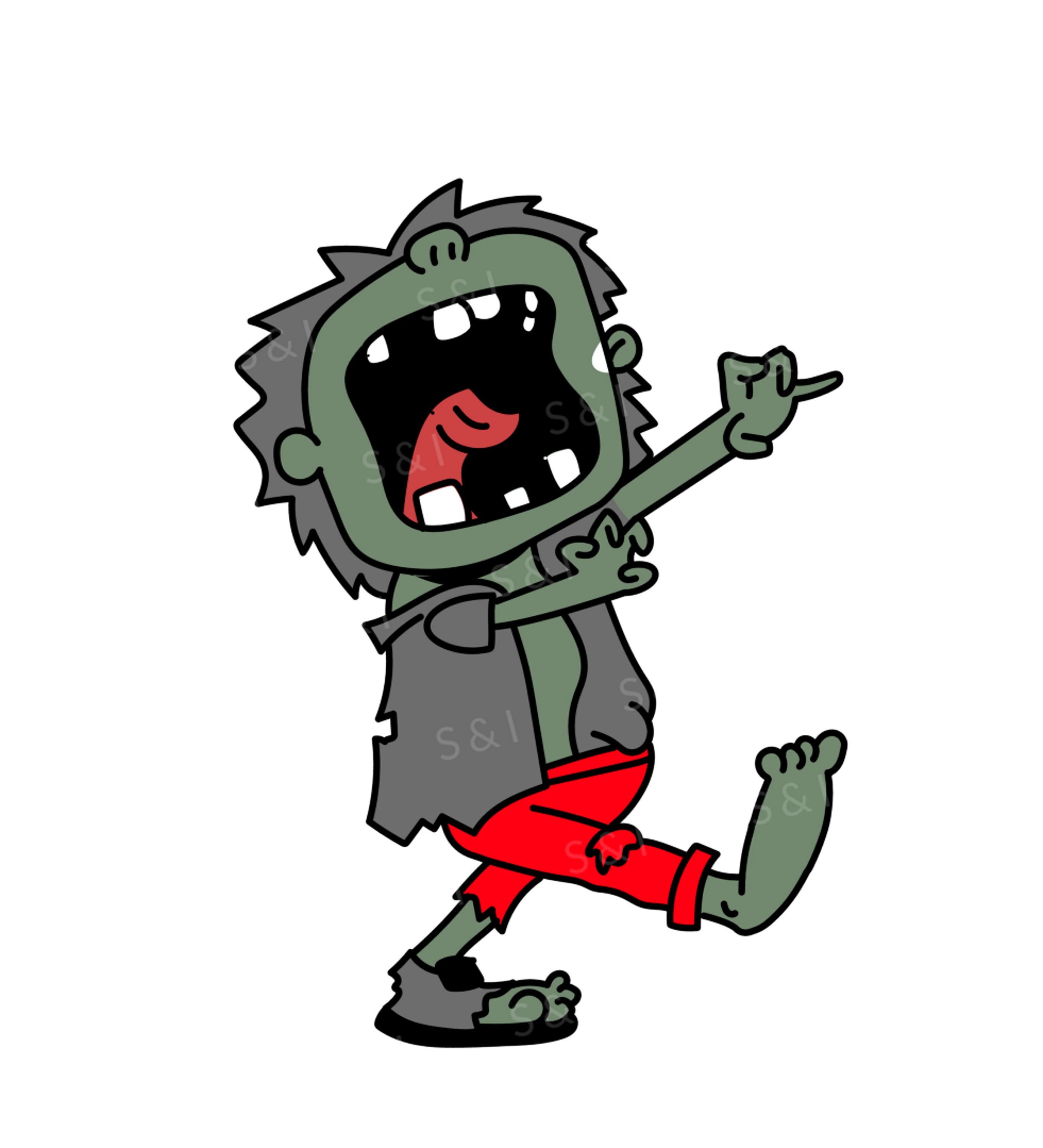 Walking Zombie | Digital File | SVG | PNG | Digital Download - Etsy