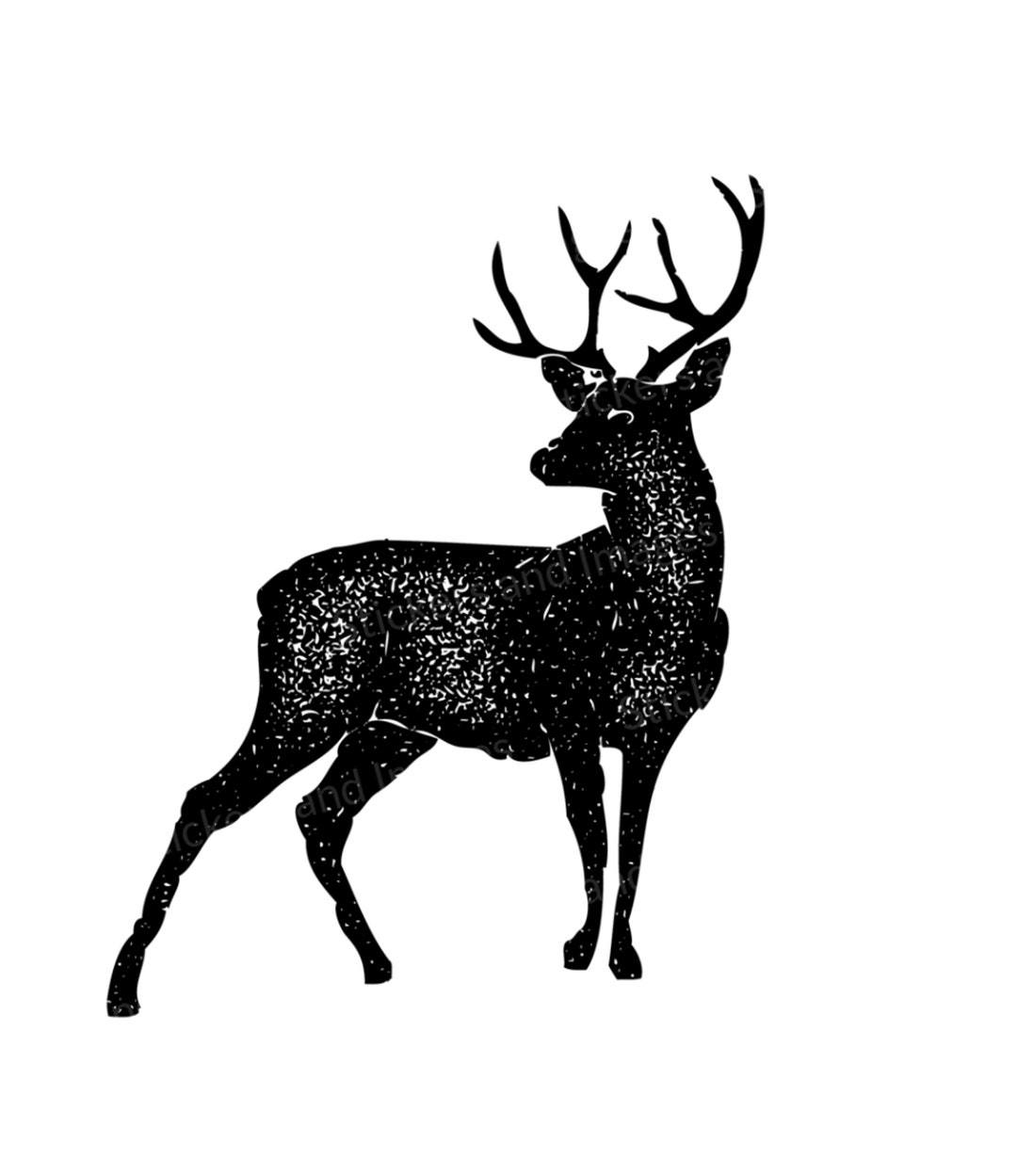Standing Buck White Splattered | Digital File | SVG | PNG | Digital ...