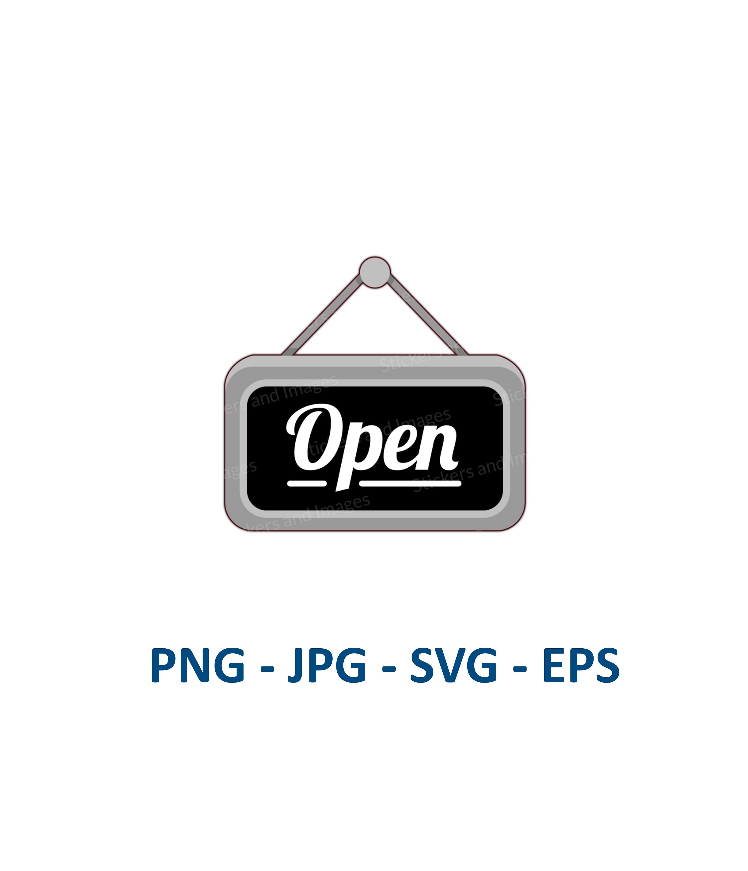 Open Hanging Sign Instant Download Digital File SVG PNG JPG Digital ...