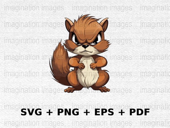 Mean Squirrel Cartoon