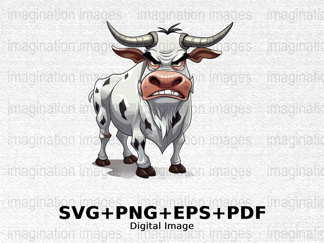 Angry Cow Image | Png Svg Pdf Eps, Commercial Use Vector Graphics for T ...