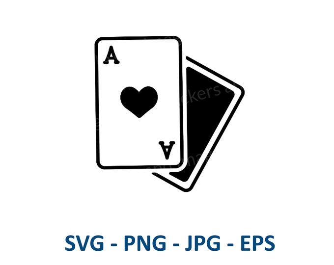 Ace of Hearts Svg, Png and Jpeg, Eps, Dxf Files,instant Download ...