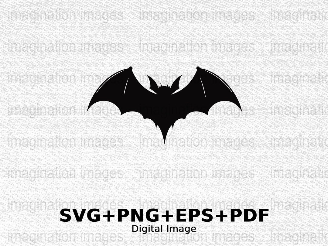 Silhouette Black Gothic Bat Image Commercial Use Vector - Etsy