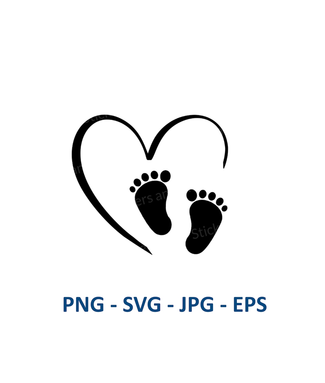 Baby Feet in Heart Variation | Instant Download | Digital File | SVG ...