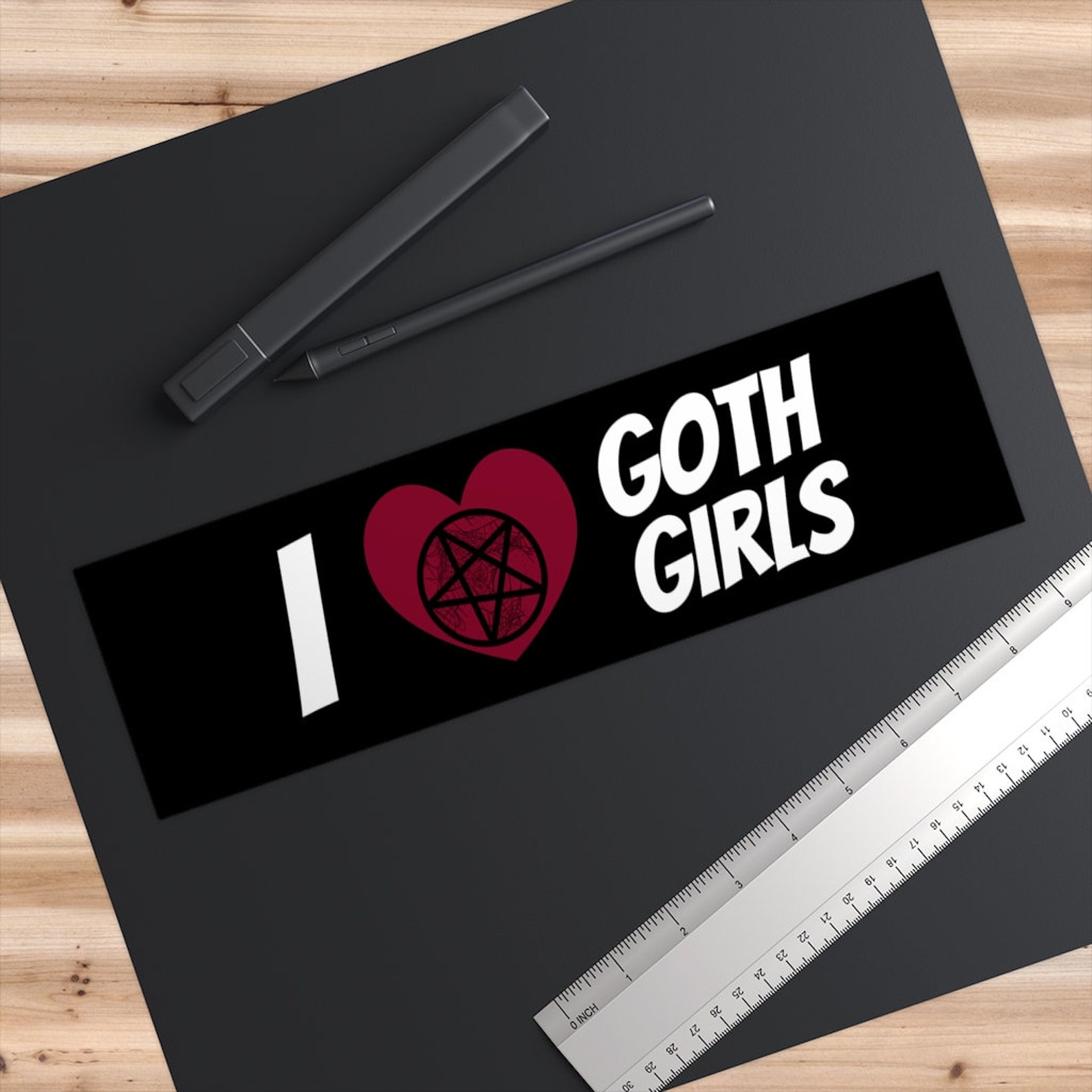 I Heart Goth Girls - Decals, Original Bumper Stickers, Auto Decals - Etsy