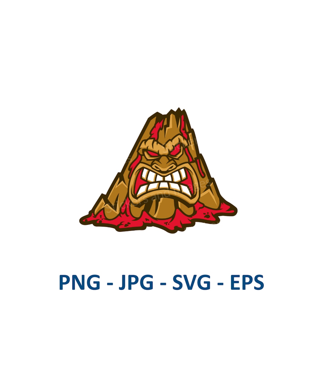 Angry Volcano Digital Image | Png Svg Pdf Eps, Commercial Use Vector ...
