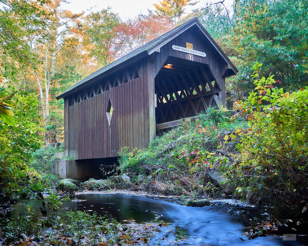 Great Meadow Swamp Covered Bridge, Foster, Rhode Island - Etsy