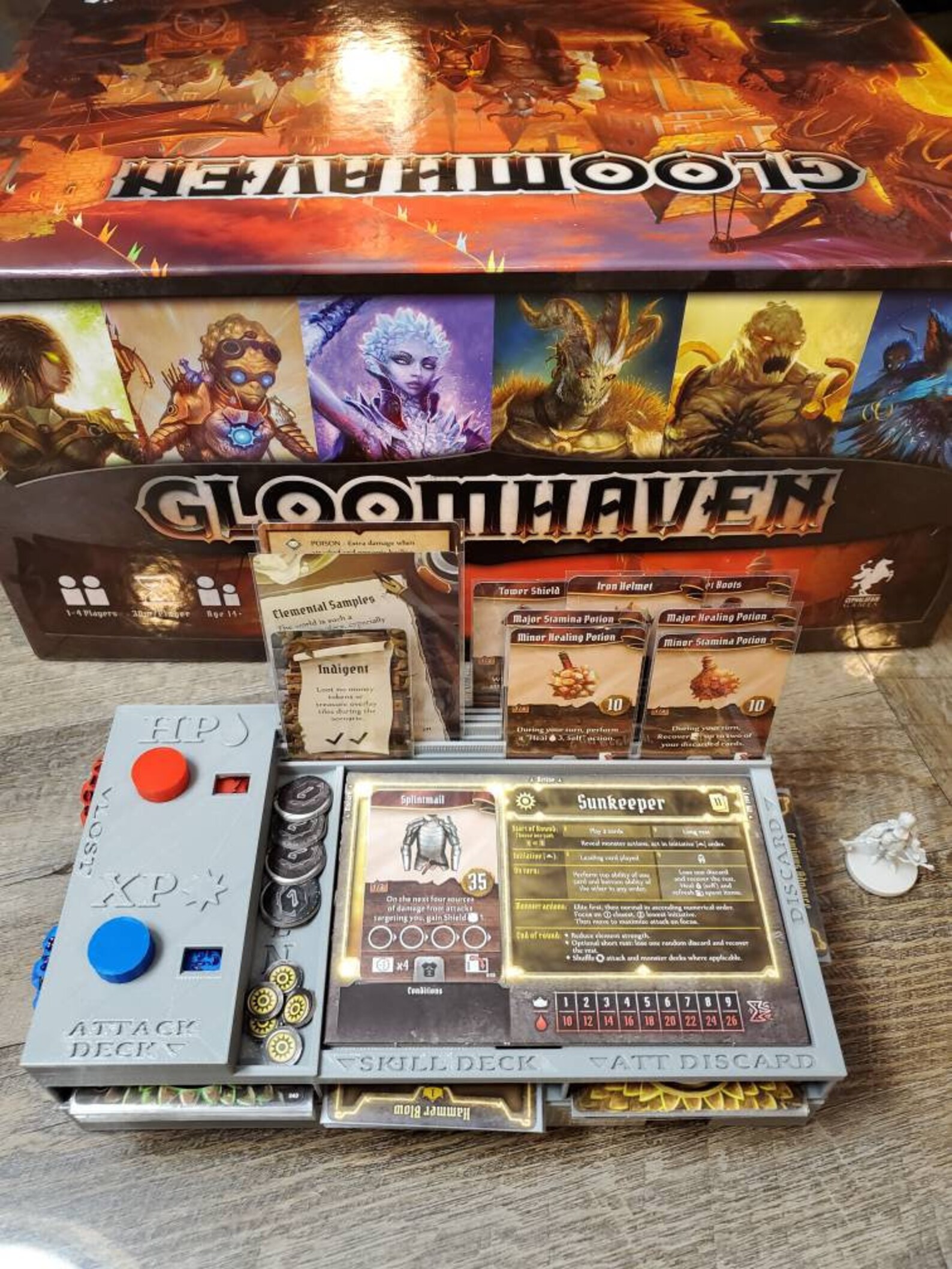 Ultimate Gloomhaven Player Dashboard W/storage Tray and Character Card ...