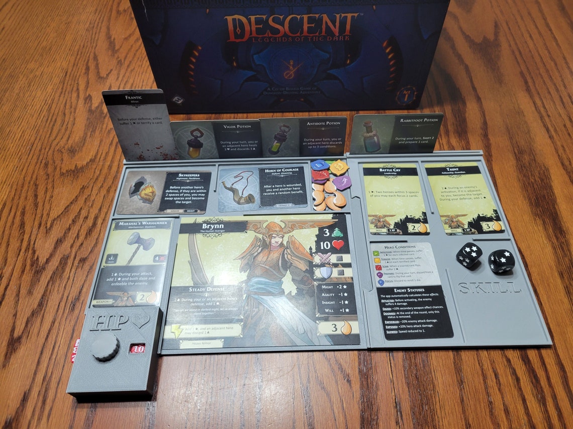 Descent Legends of the Dark Player Dashboard(sleeved Cards Compatible ...