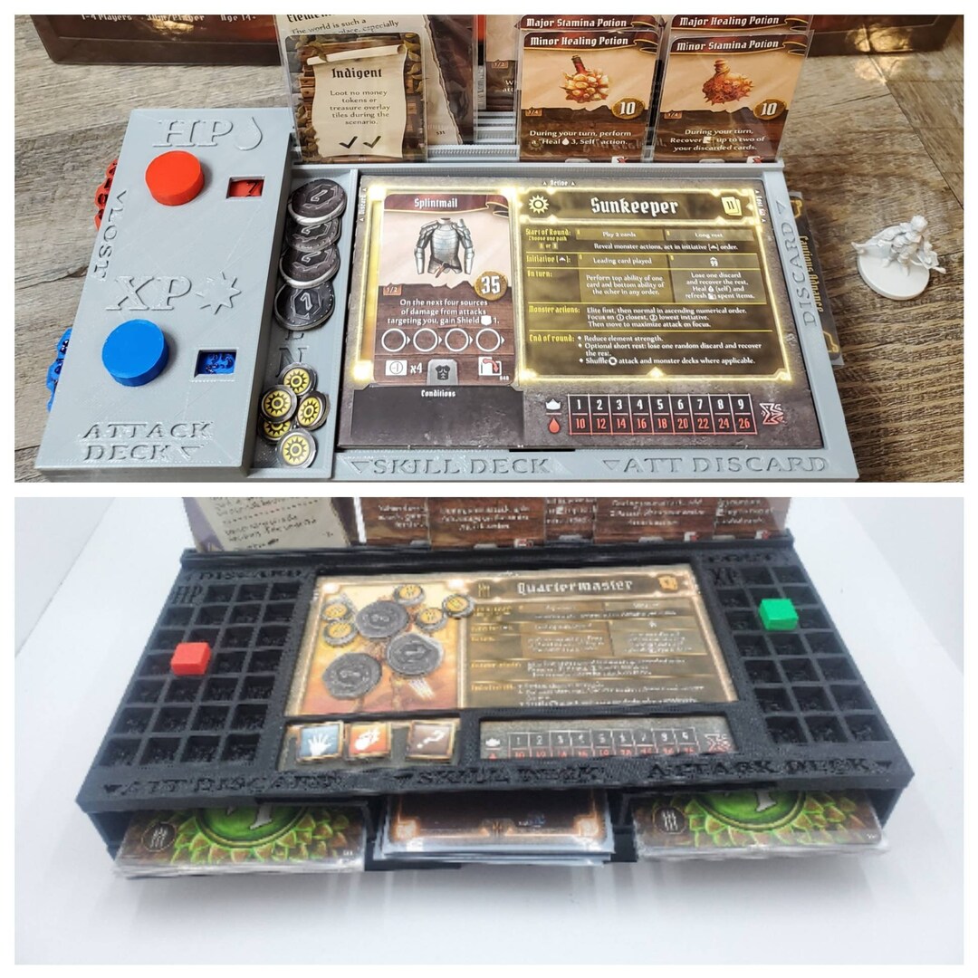Ultimate Gloomhaven Player Dashboard W/storage Tray and Character Card ...