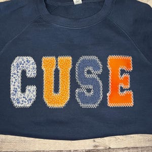 College/school/team Floral Print Applique With Second Line Independent ...
