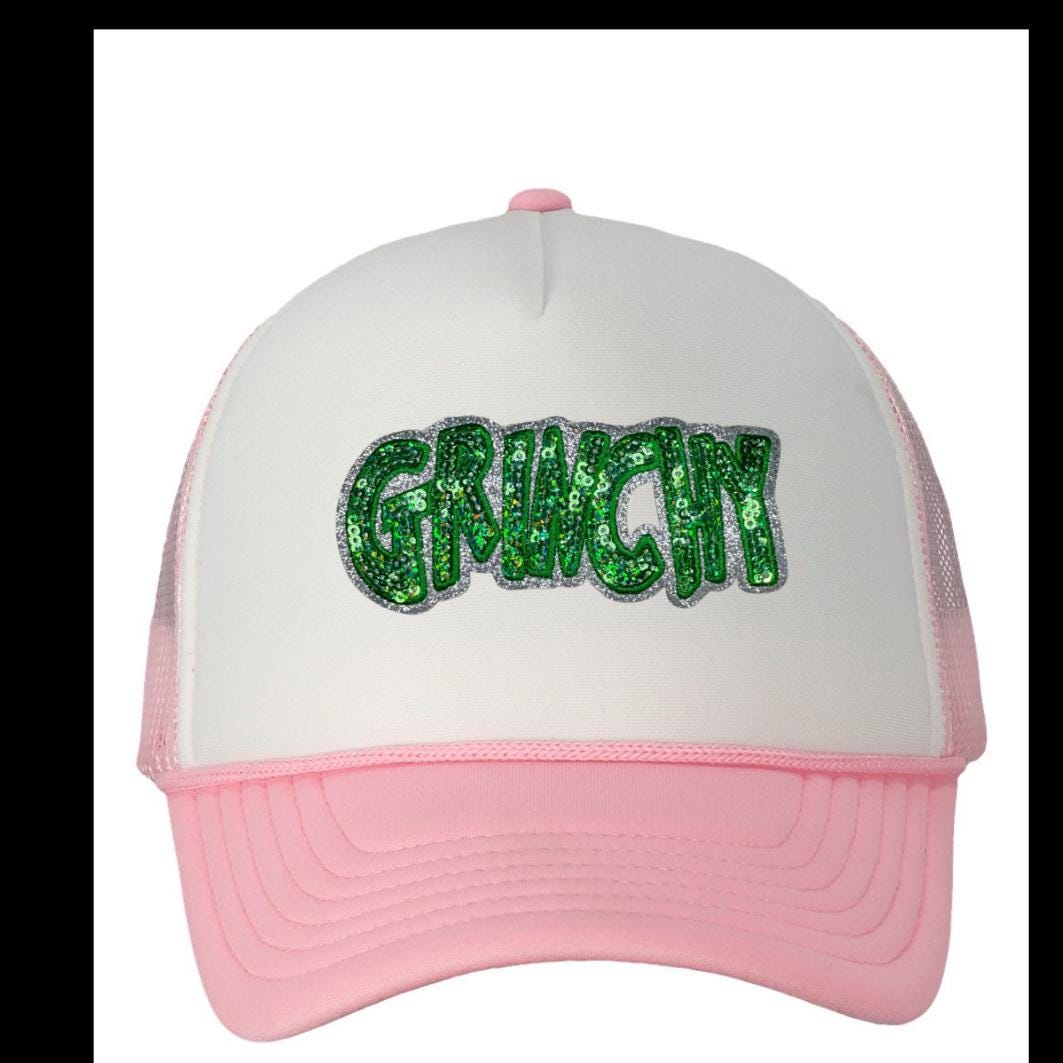 Grinchy Sequin Patch Cap, Grinch Cap, Christmas Season Cap, Be Grinchy Cap - Etsy