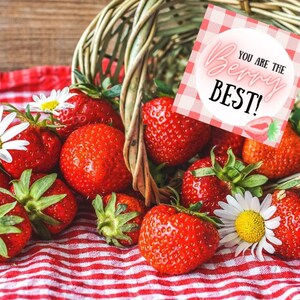 Printable Berry Thank You Tags Teacher Gift Tags Thank You - Etsy