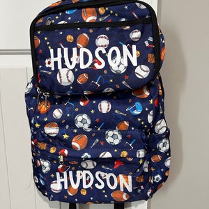 Custom Sports Soccer Baseball Hockey Football Boys Backpack Bookbag ...