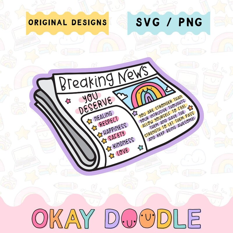 Cute Newspaper Clipart - Etsy