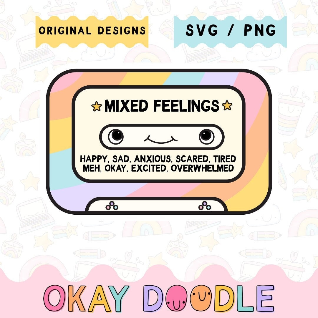 Mixed Feelings | Mental Health SVG PNG | Digital Download for ...
