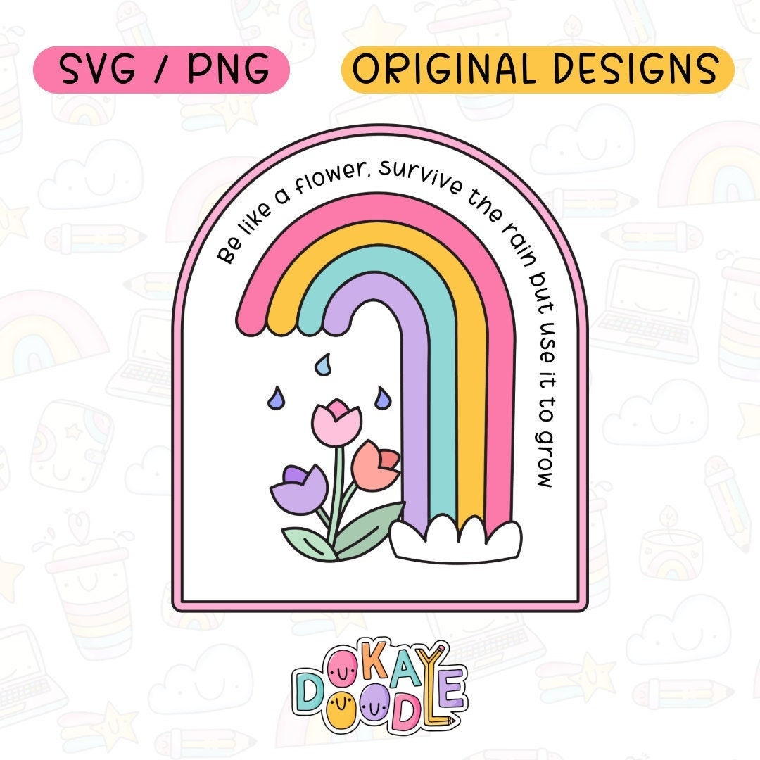 Be Like a Flower | Self Kindness SVG PNG | Digital Download for ...