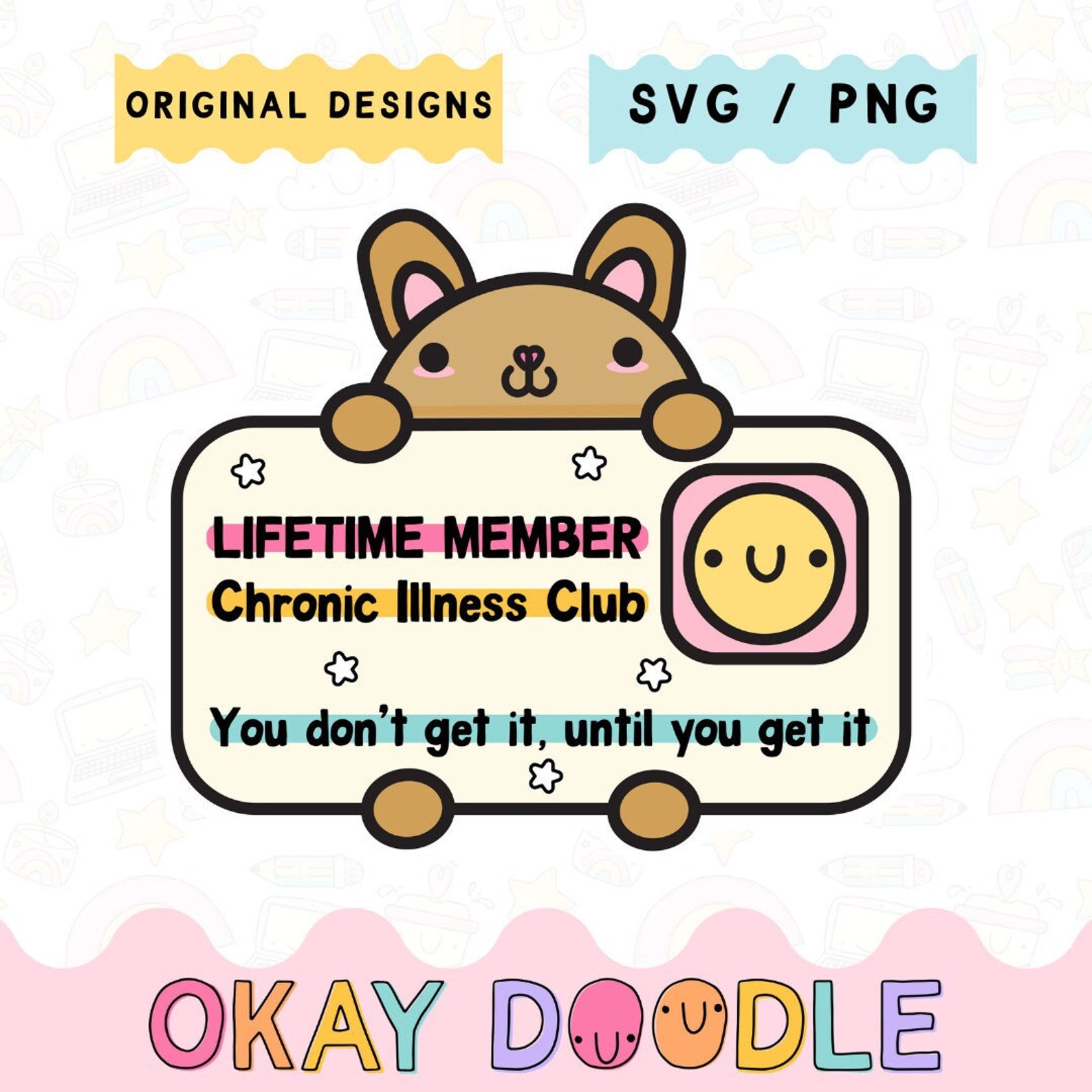 Lifetime Member Card | Chronic Illness SVG PNG | Digital Download for ...