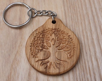 Wooden Key Ring - Etsy