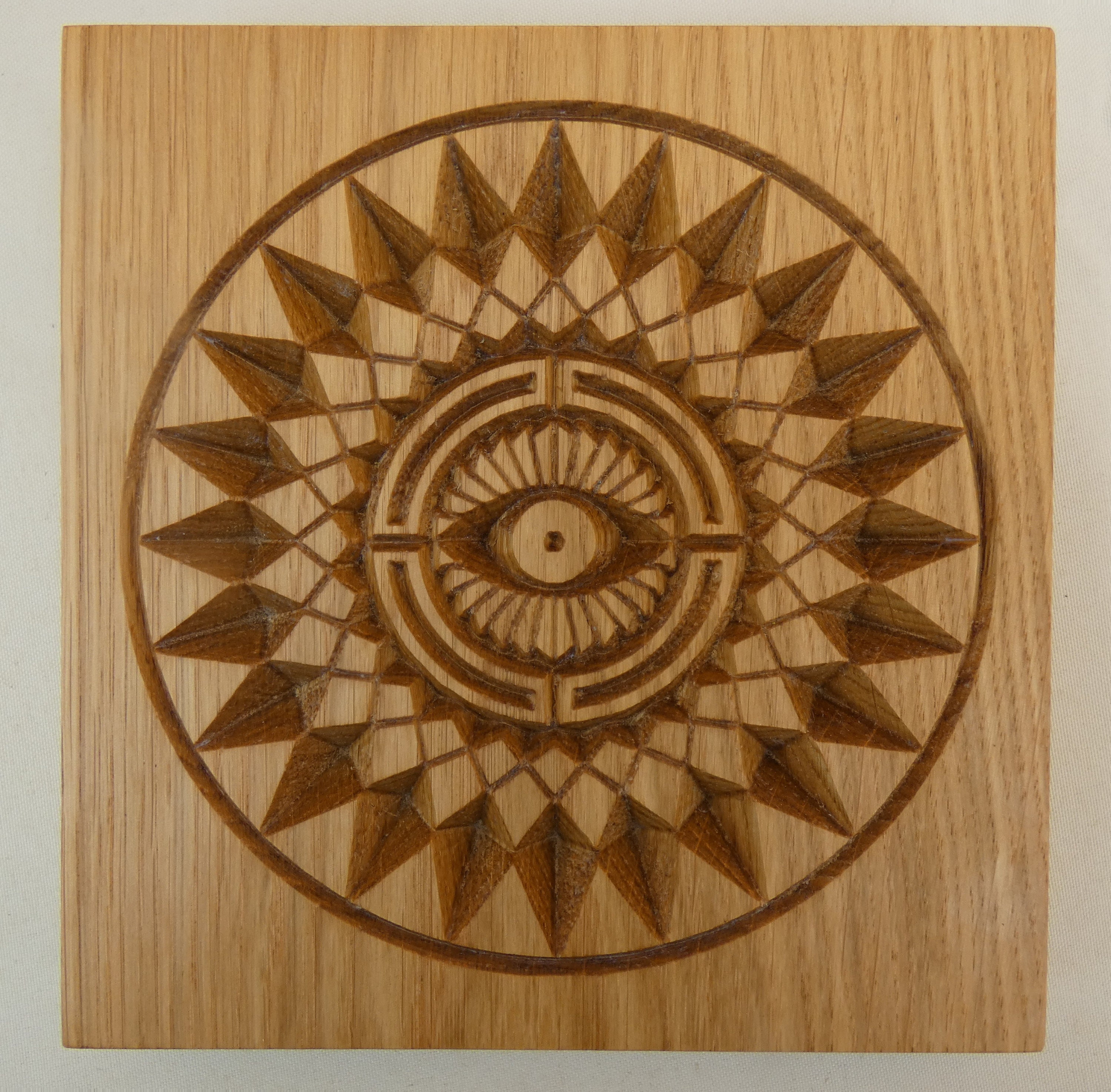 All seeing Eye Crop Circle Engraved Wood Wall Art, Sacred Geometry ...