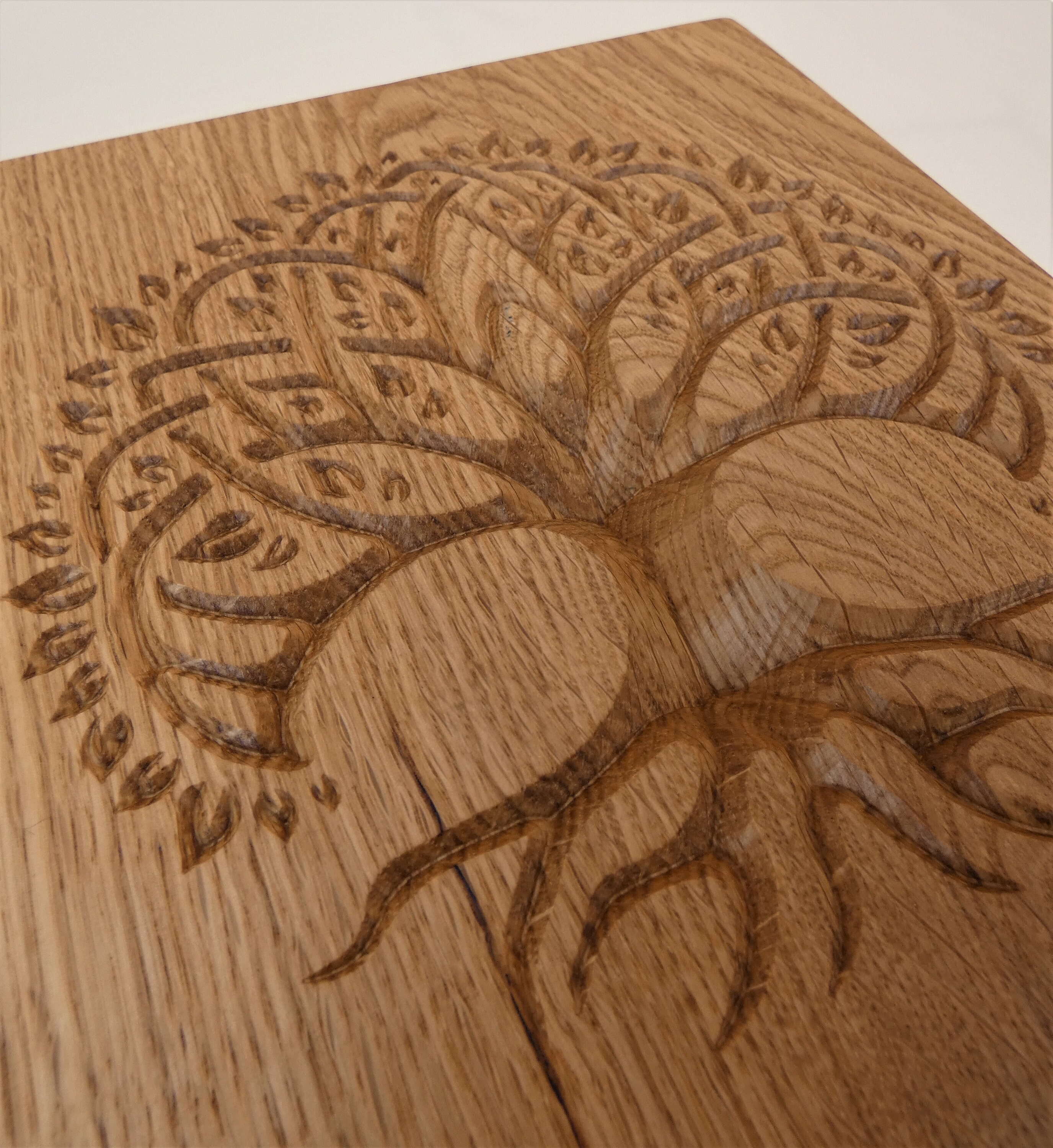 Carved Oak Wood Tree of Life Wall Hanging | Etsy