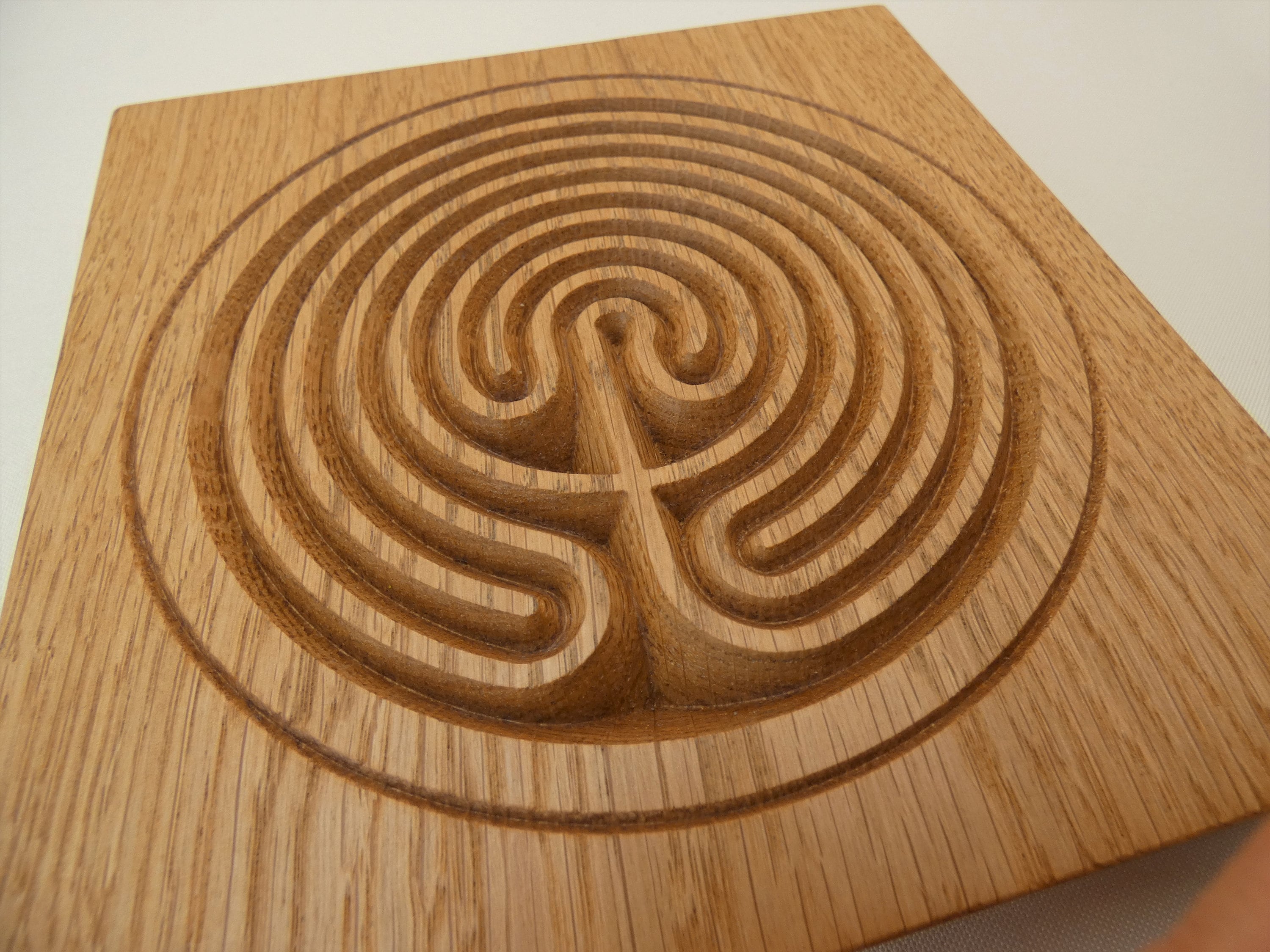 Cretan Maze Labyrinth Carved Oak Wood Wall Hanging | Etsy