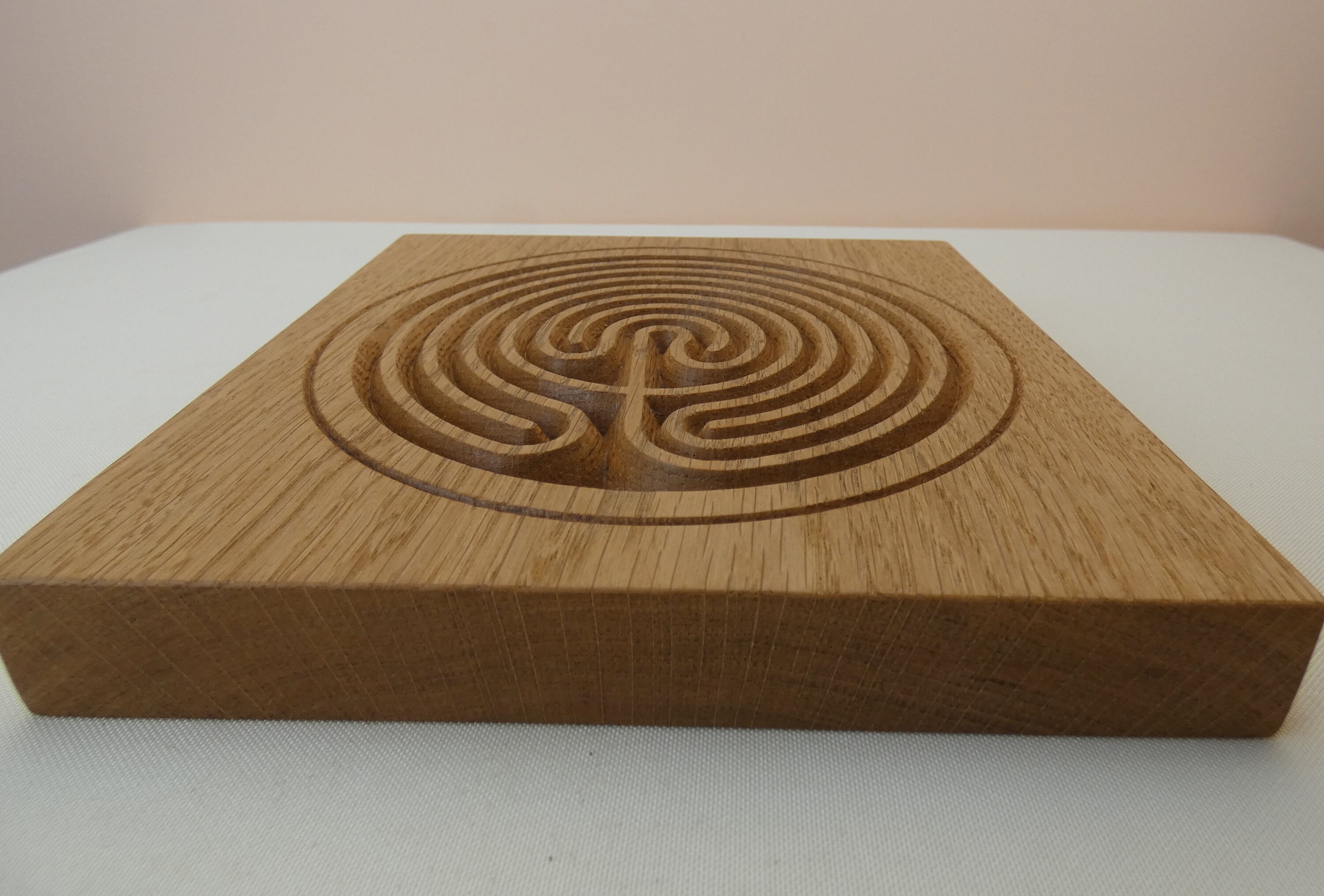 Cretan Maze Labyrinth Carved Oak Wood Wall Hanging | Etsy