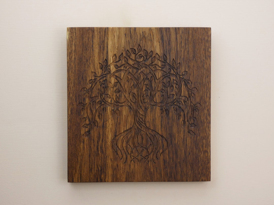Tree of Life Wall Art, Tree of Life Engraving, Wood Engraving, Wall ...