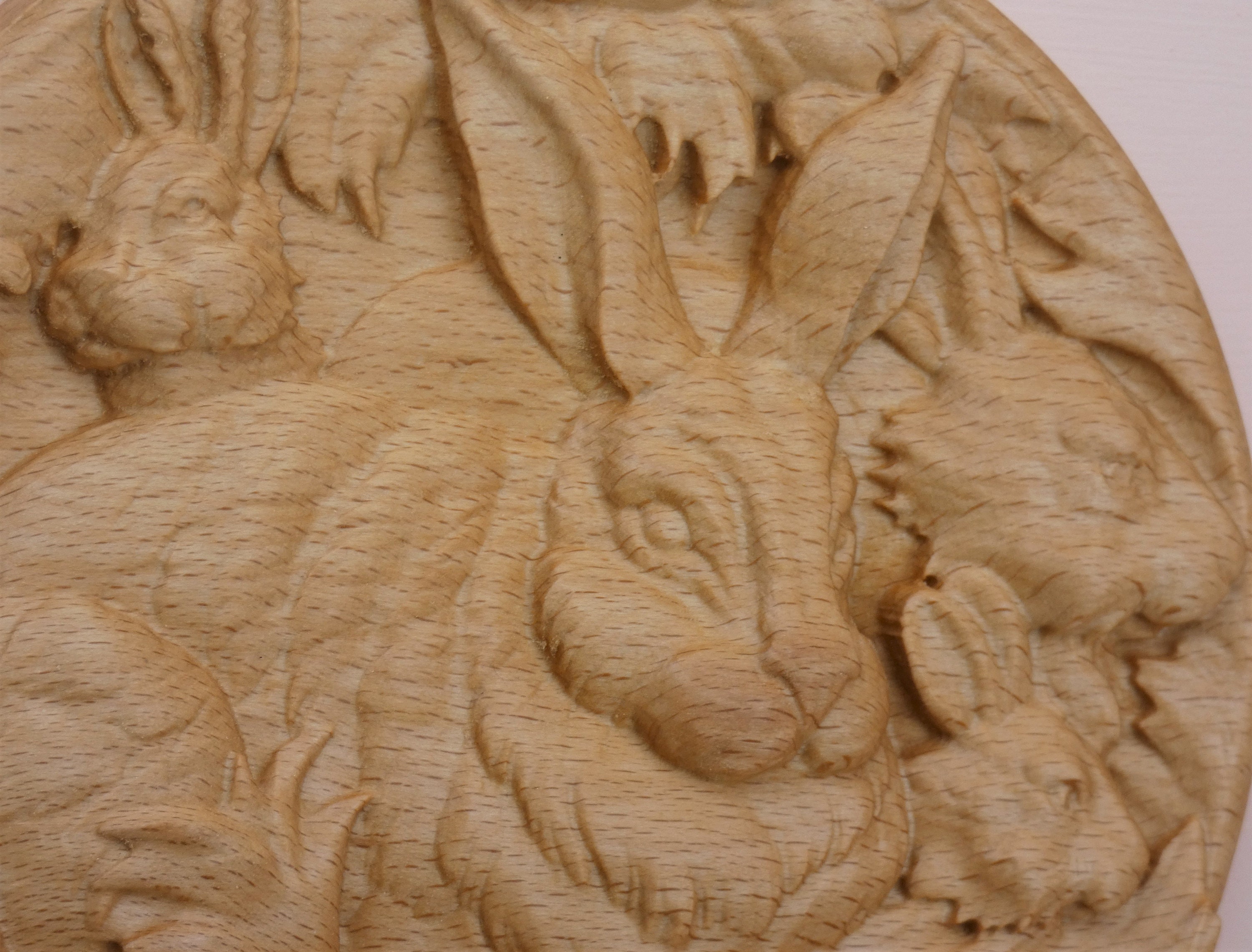 Wood Rabbit Wall Decor - Rabbit Wood Carving - Rabbit Decor - Carved ...