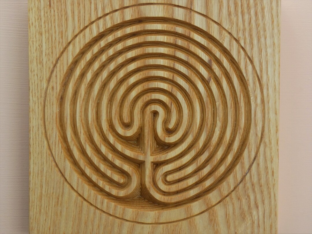 Cretan Maze - Labyrinth - Carved Ash Wood Wall Hanging - Etsy