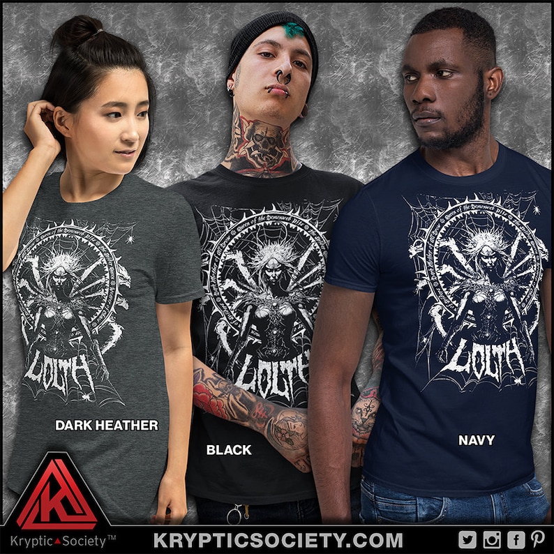 Lolth Dnd RPG T-shirt | Queen of Spiders OSR 5E D20 Tabletop Fantasy ...