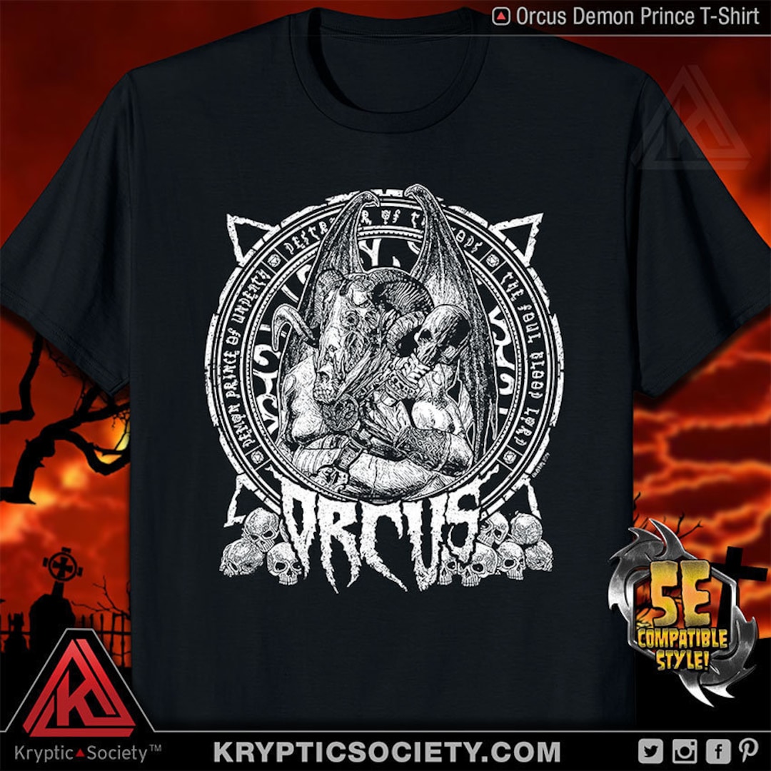 ORCUS Demon Lord Dnd RPG T-shirt | 5E D20 Tabletop Fantasy Gamer Tee ...