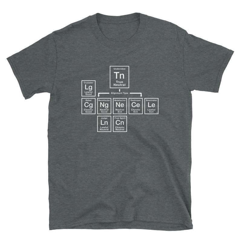 Periodic Table of Alignment RPG T-Shirt 5E DnD Fantasy | Etsy