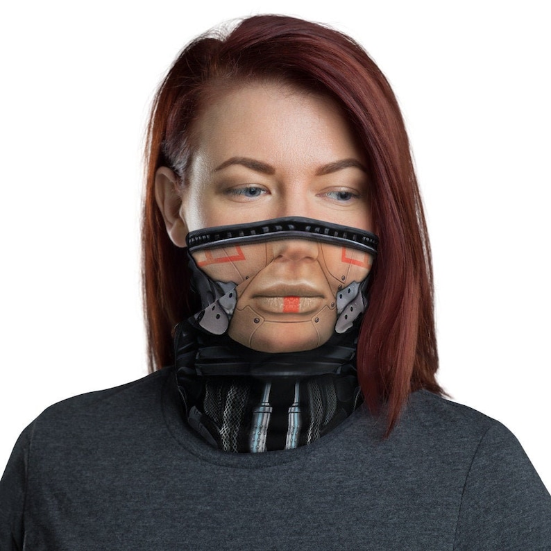 Cyberpunk Face Mask Cyborg Android Robot Neck Gaiter // - Etsy