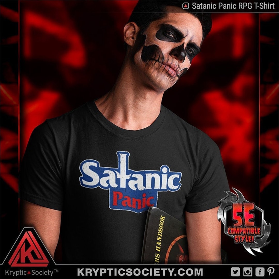 Satanic Panic OSR 2E Dnd RPG T-shirt | 5E D20 Tabletop Fantasy Gamer ...