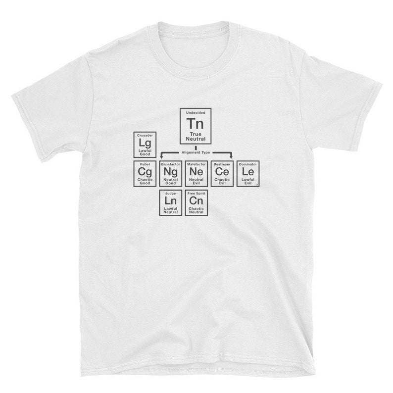 Periodic Table of Alignment RPG T-shirt | OSR 5E Dnd Fantasy Tabletop ...