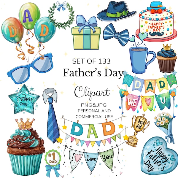 Fathers Day Clip Art - Etsy