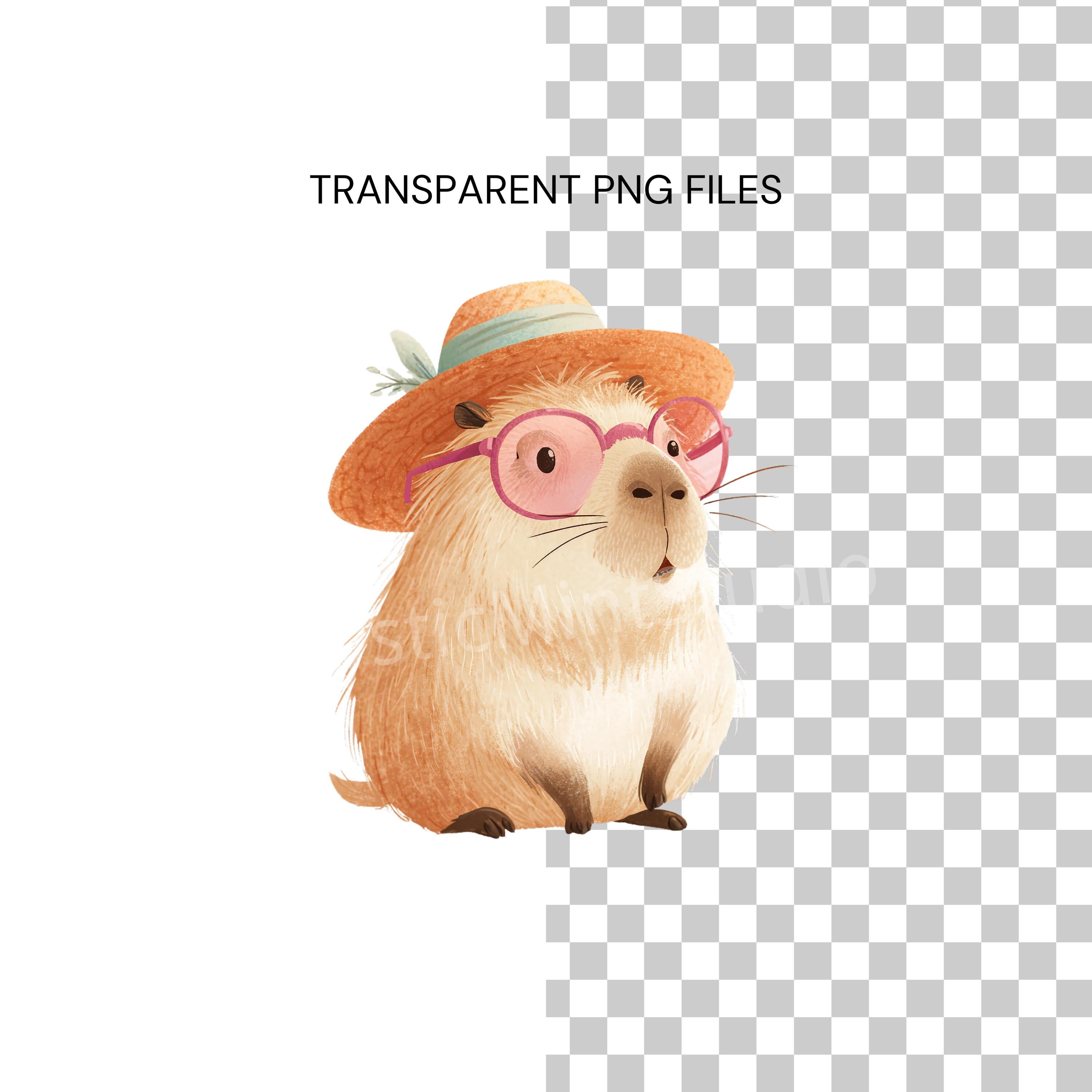 Cute Watercolor Capybara Clipart Bundle | Capybara Nursery Art L ...
