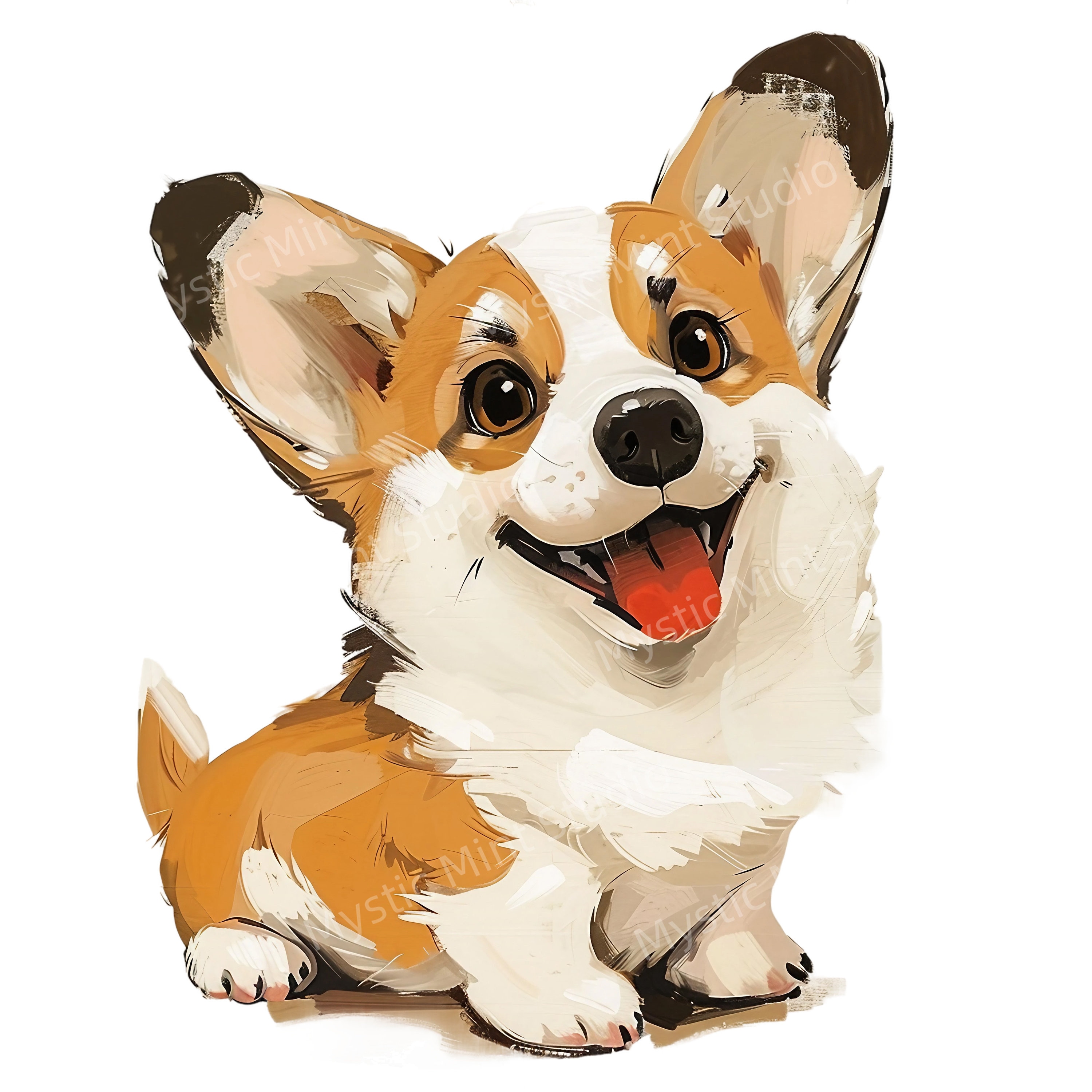 Cute Corgi Collection: High-quality PNG JPG Digital Bundle of 20 Corgi ...